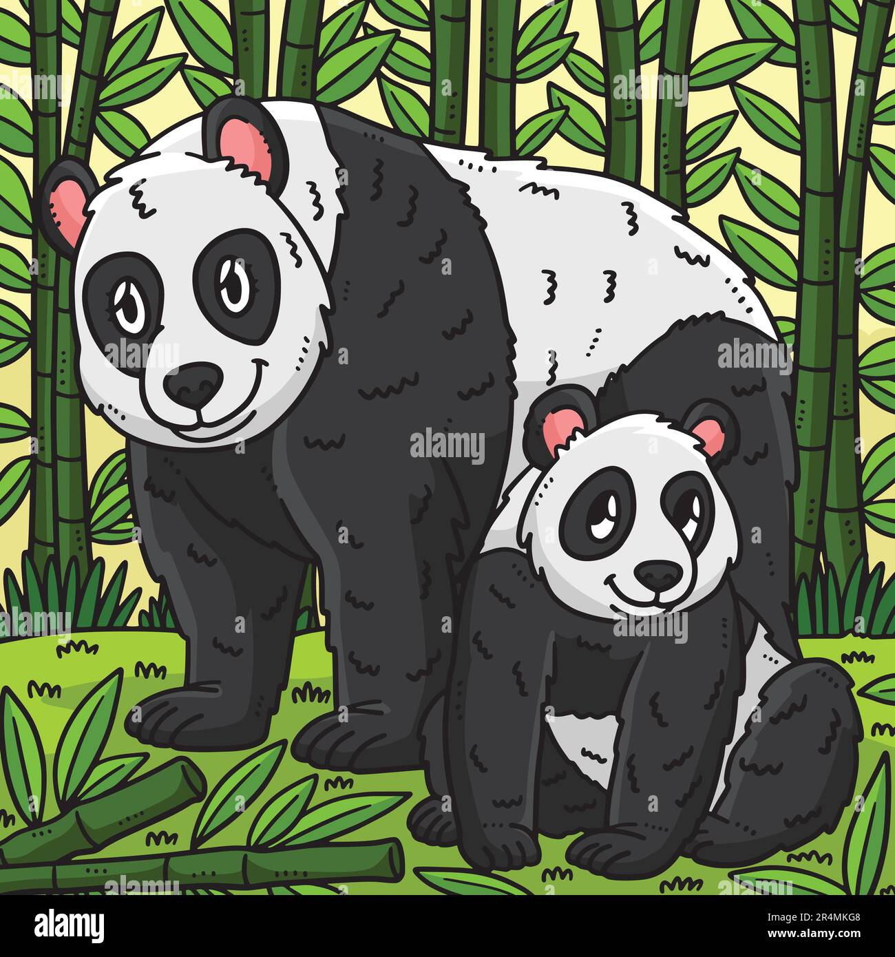 Panda cub mother Stock Vector Images - Alamy