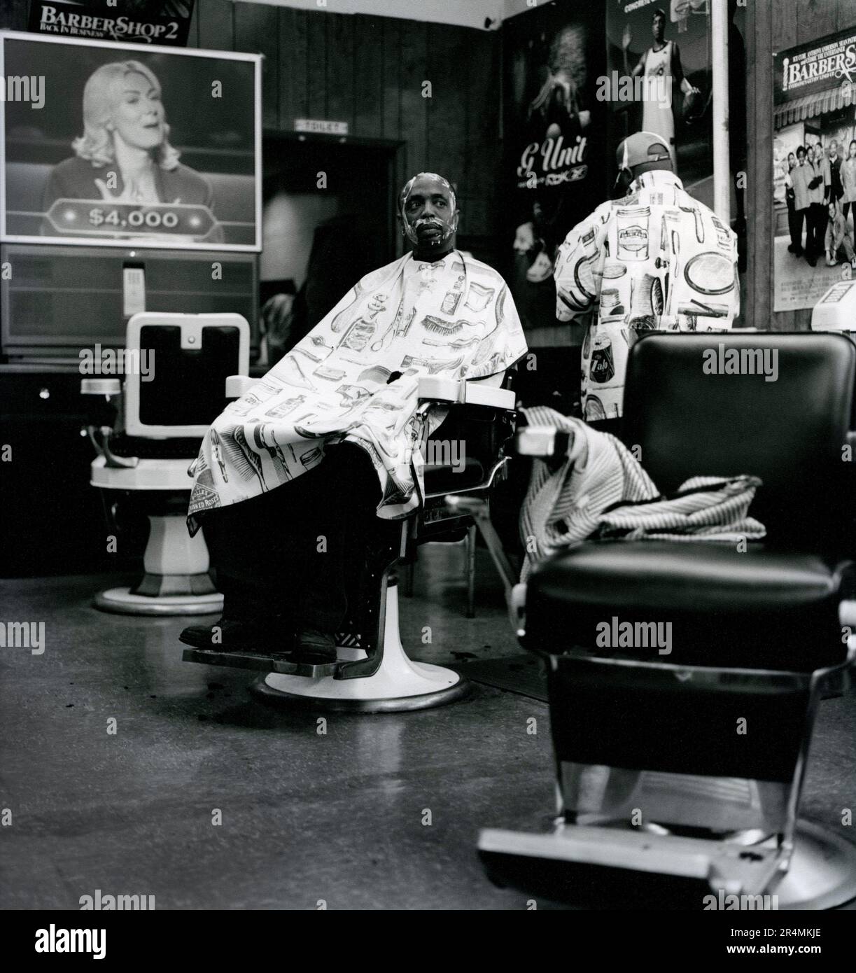 A portrait of a man in a barbershop Stock Photo - Alamy
