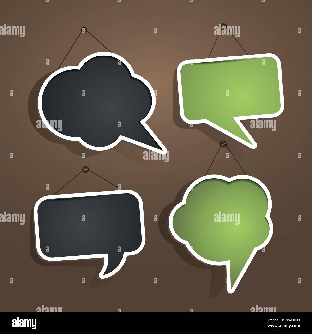 Speech bubble frames on the wall Stock Vector Image & Art - Alamy
