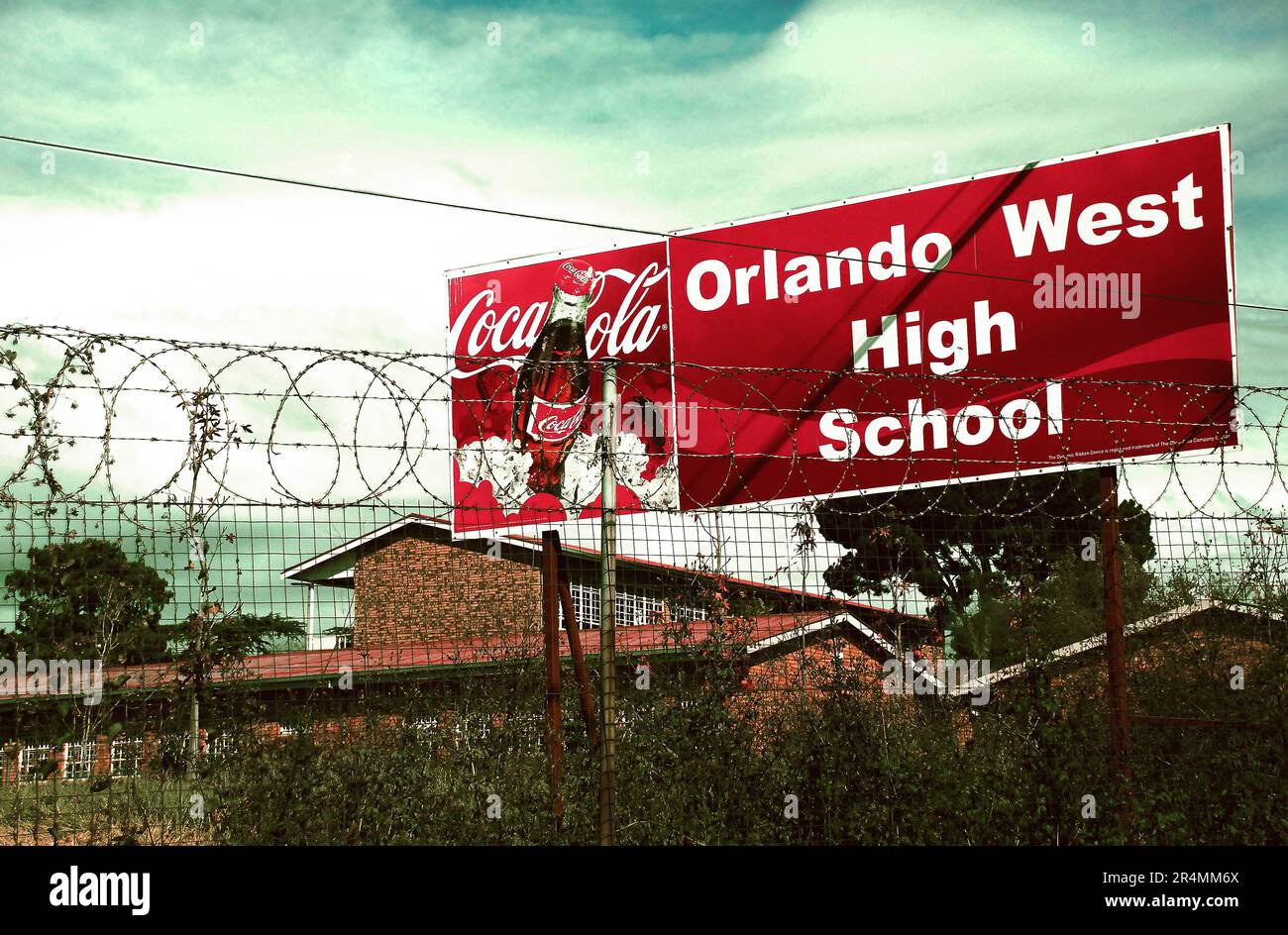 Outdoor advertising in Soweto, Johannesburg, South Africa Stock Photo ...