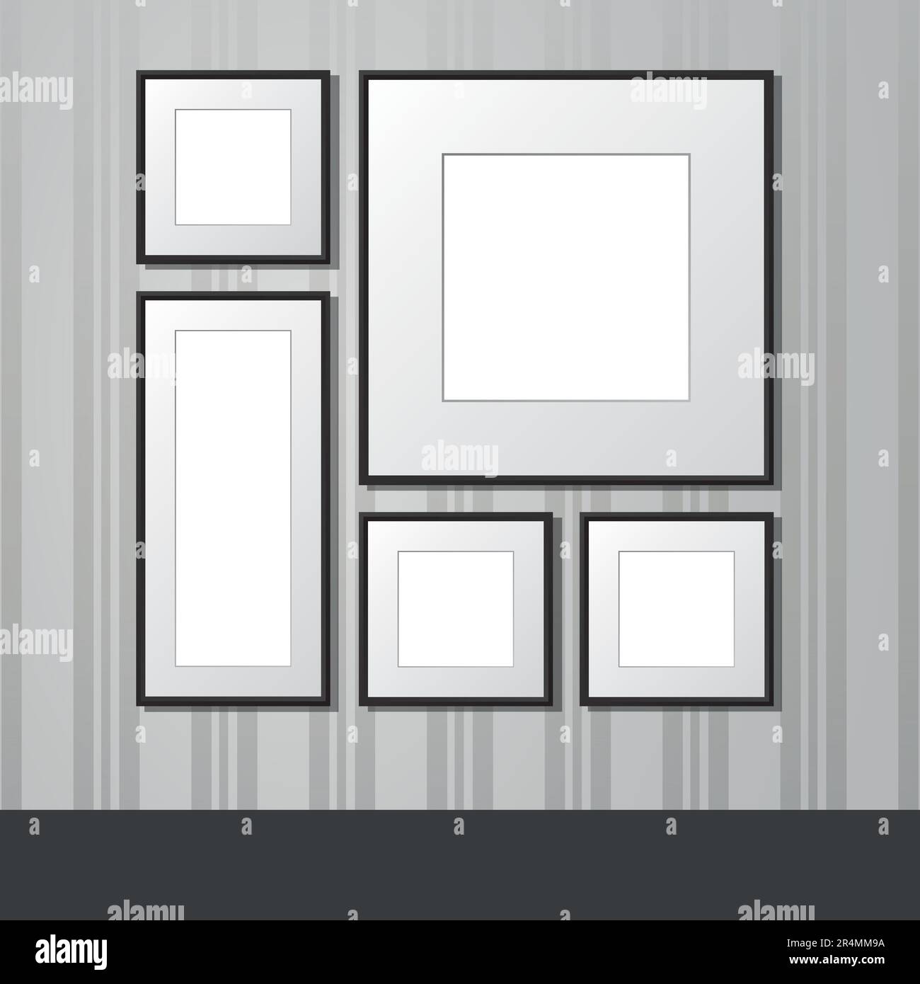 Interior wall vintage design frames Stock Vector Images - Alamy