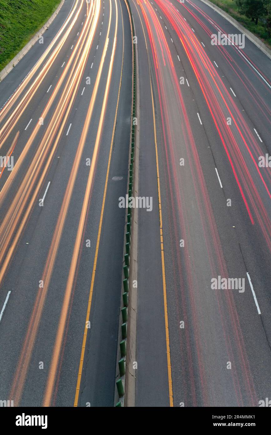 Highway traffic long exposure Stock Photo - Alamy