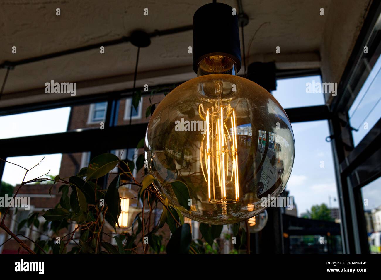Coffee Shop Bulbs Stock Photo - Alamy