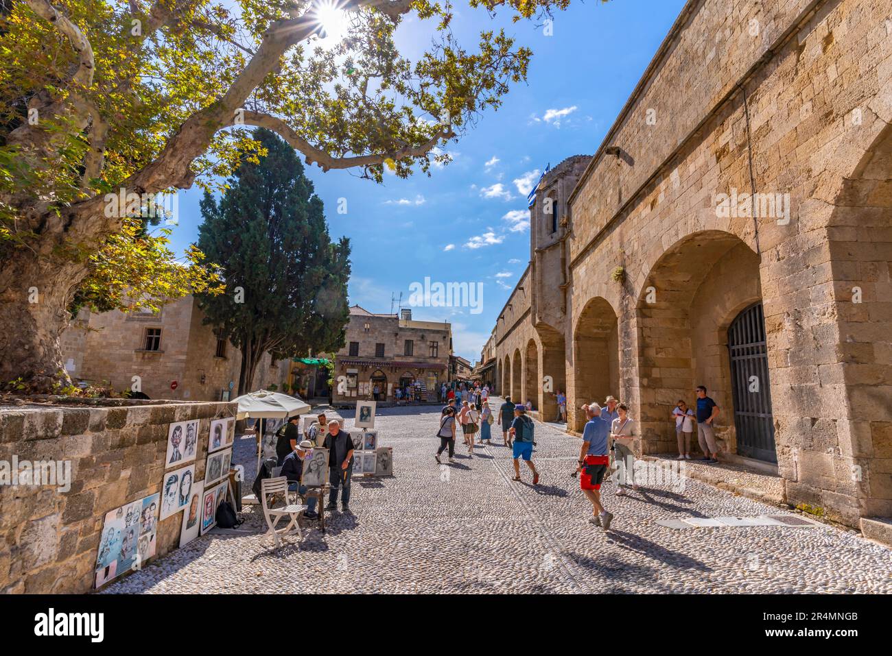 View of Archaeological Museum of Rhodes, Old Rhodes Town, UNESCO World ...