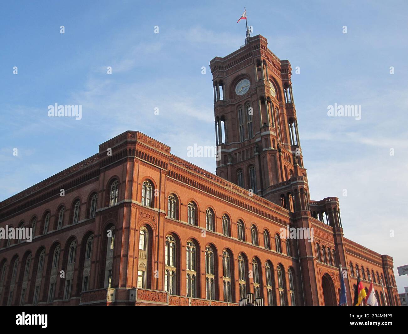 View of architecture of Rotes Rathaus Red Town Hall and home of the ...