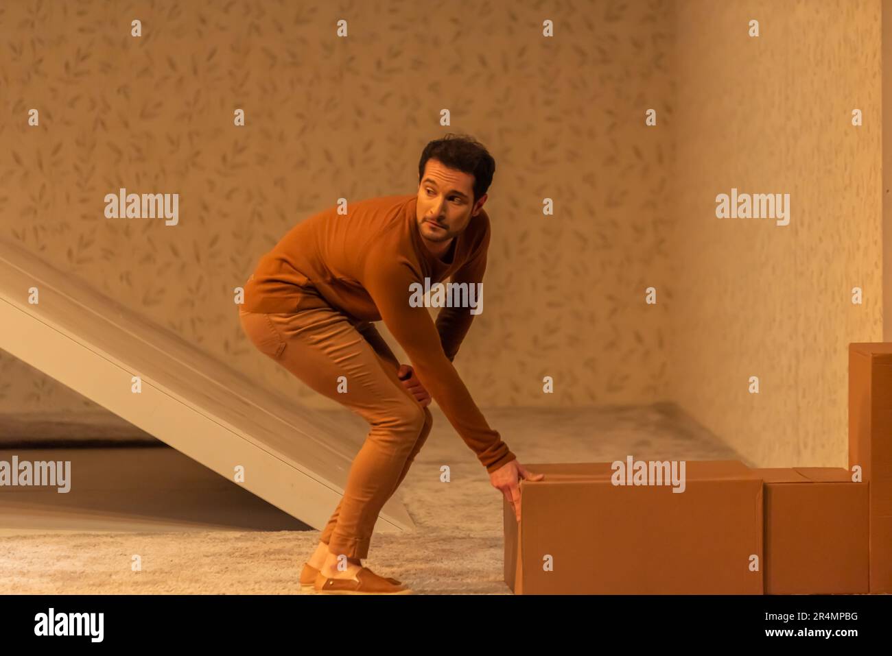 Santiago, Spain. Apr, 26th, 2023. Actor Ivan Davila during one of the ...