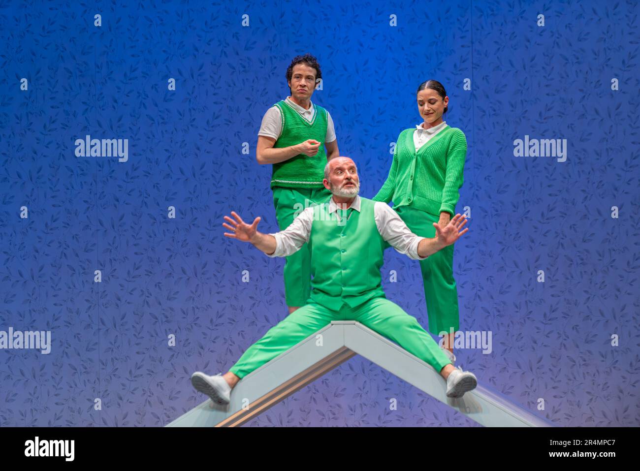 Santiago, Spain. Apr, 26th, 2023. Actors Pablo Sanchez, Nicolas Otero ...