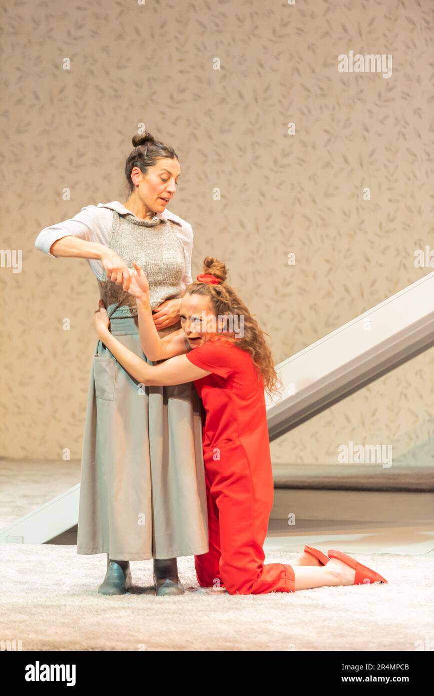 Santiago, Spain. Apr, 26th, 2023. Actresses Merche Diaz and Raquel ...