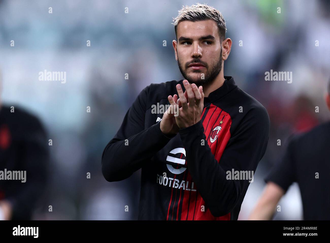 Torino, Italy. 28th May, 2023. Theo Hernandez of Ac Milan during warm ...