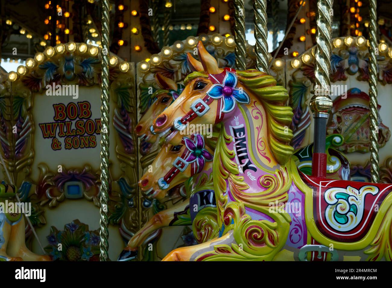A carousel fairground ride Stock Photo - Alamy
