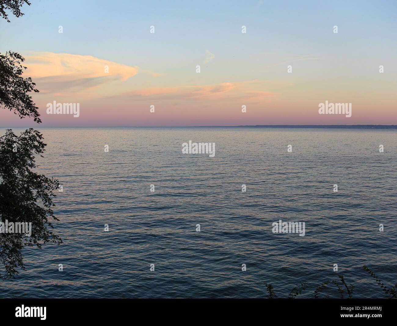 Twilight over Lake Ontario at sunset. Canada Stock Photo - Alamy