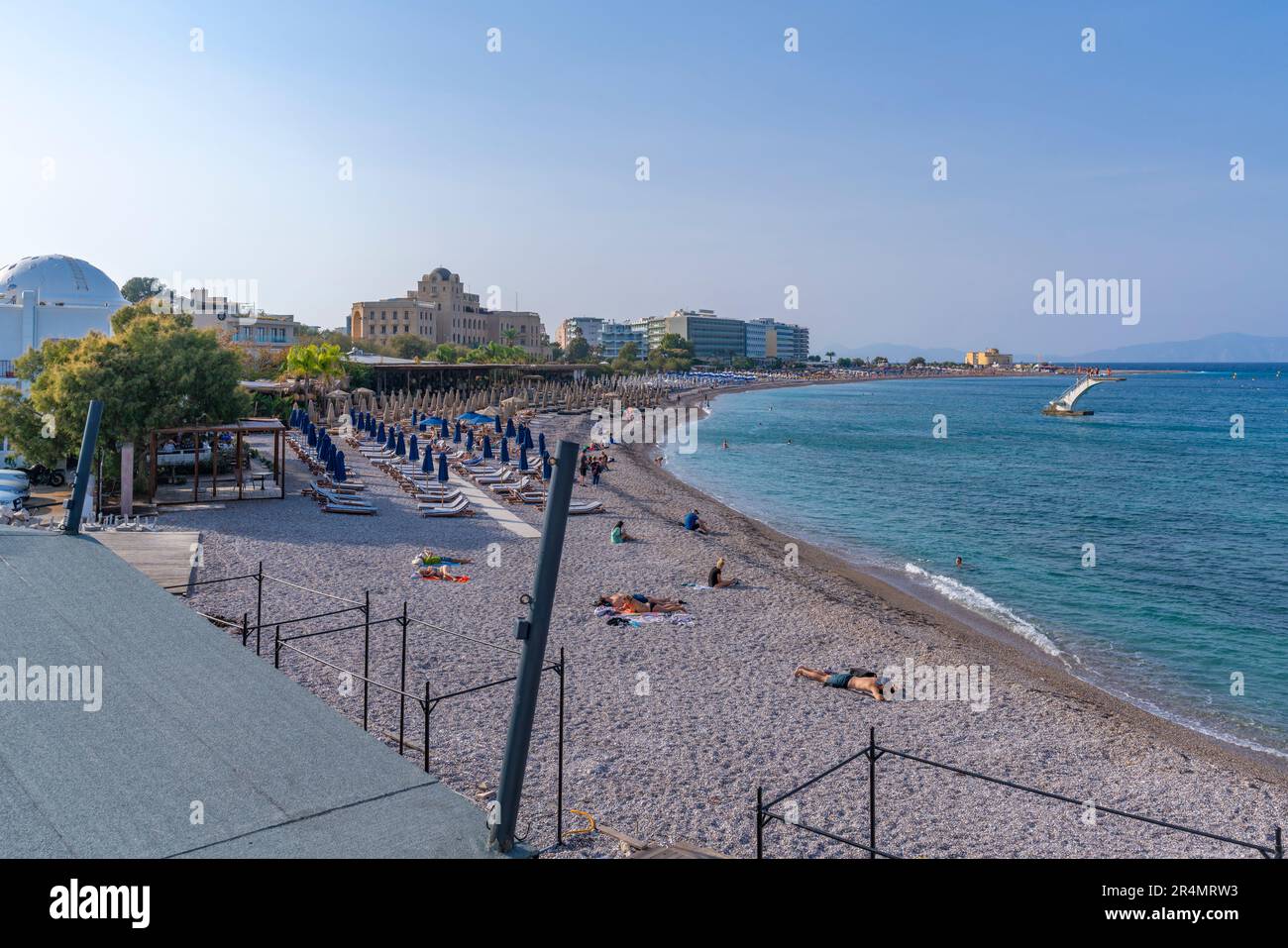 View of Elli Beach, Rhodes Town, UNESCO World Heritage Site, Rhodes ...