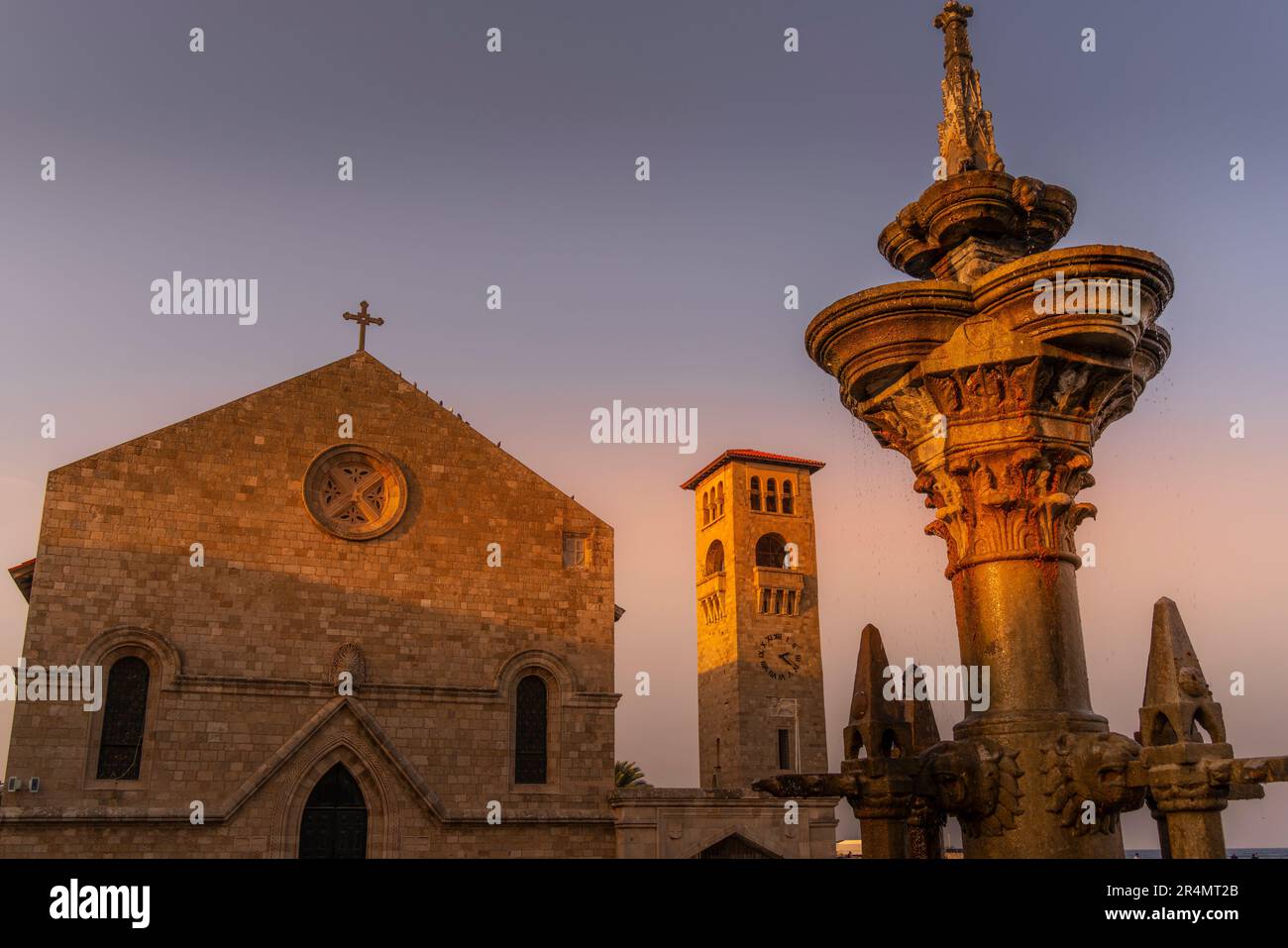 View of Church of the Annunciation of the Theotokos and Fontana Grande ...
