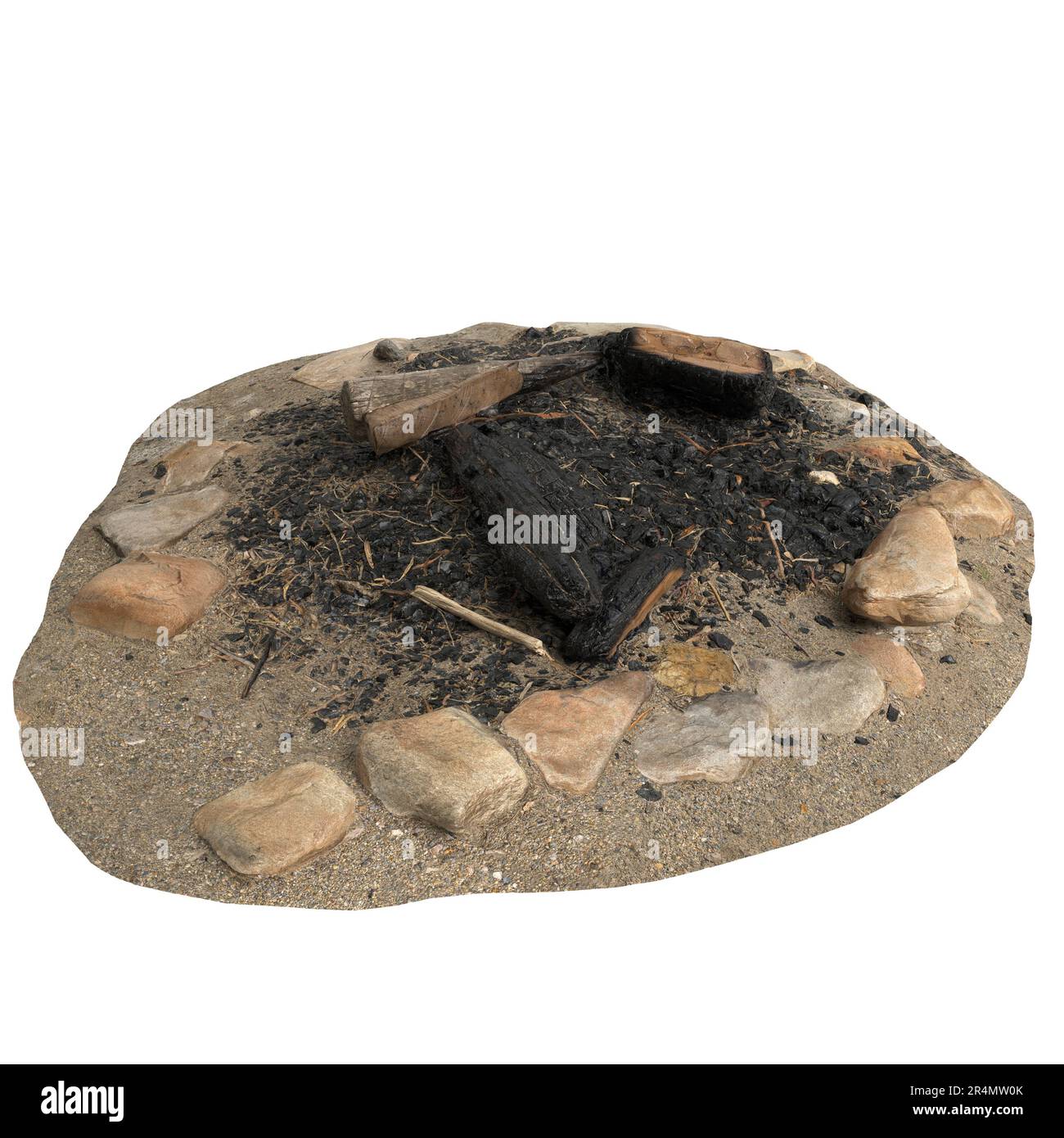 3d illustration of bonfire off isolated on white background Stock Photo ...