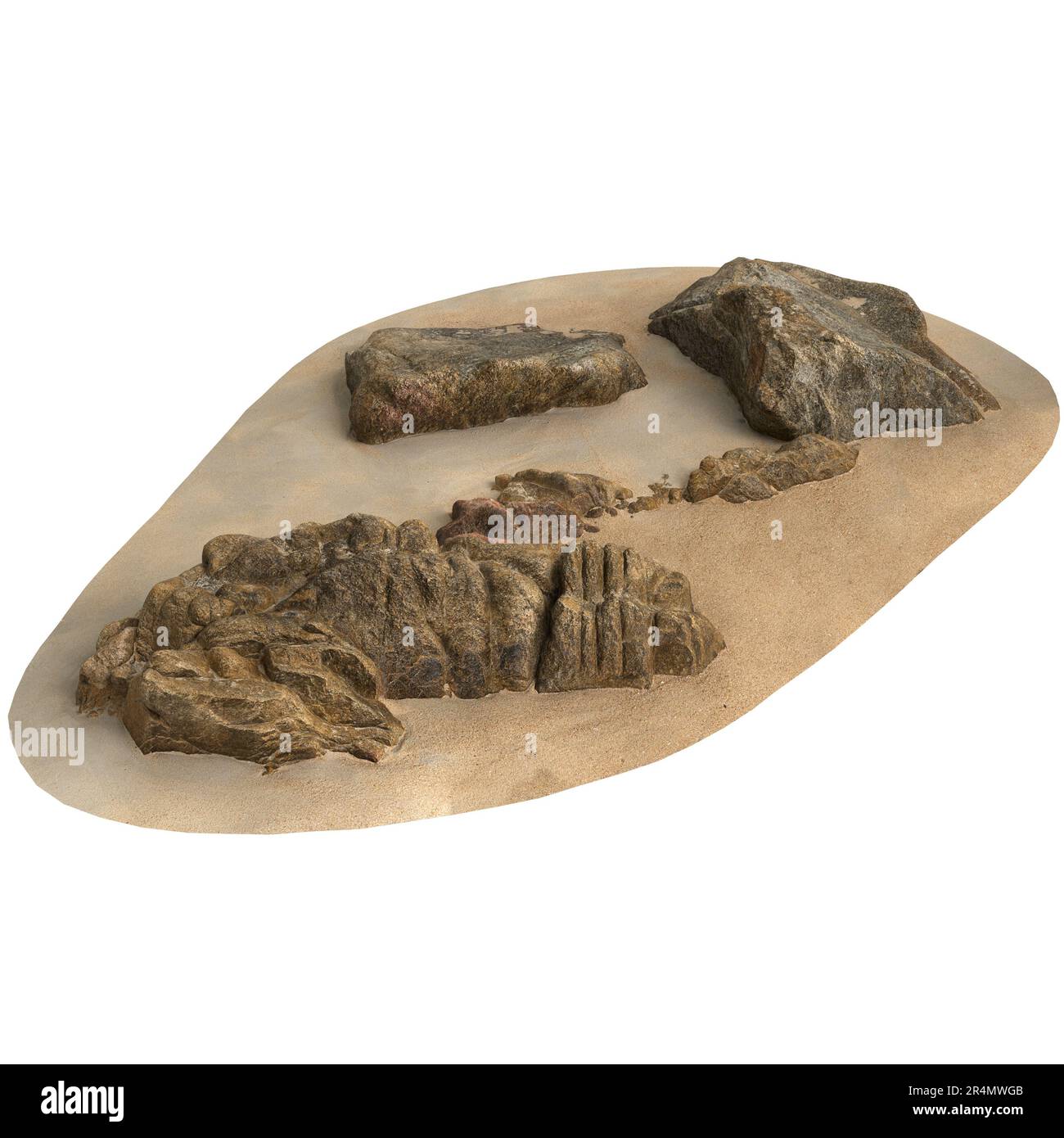 Dark beach rocks Cut Out Stock Images & Pictures - Alamy