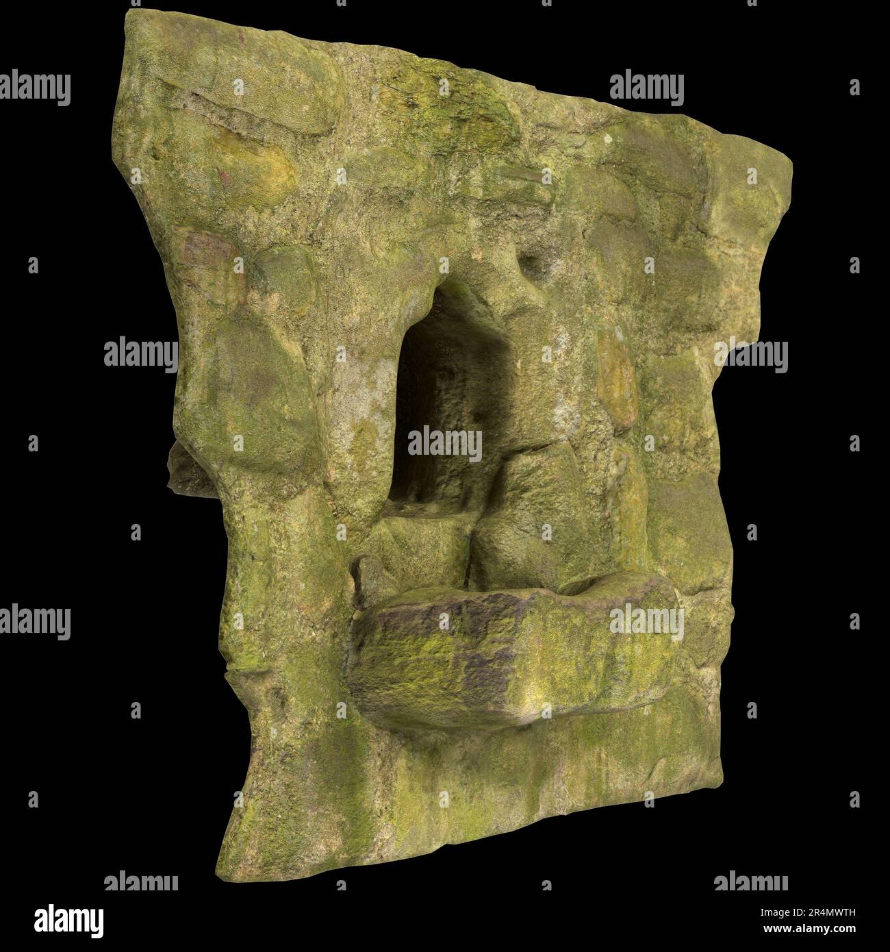 3d illustration of old ruins isolated on black background Stock Photo ...