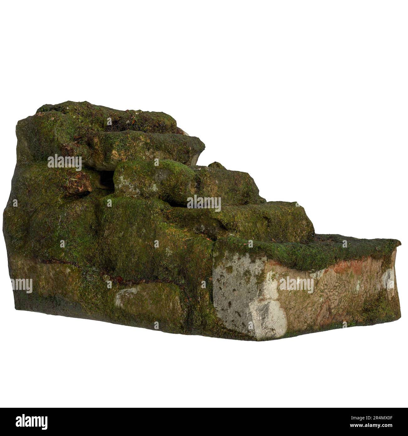 Moss on granite stone Cut Out Stock Images & Pictures - Alamy