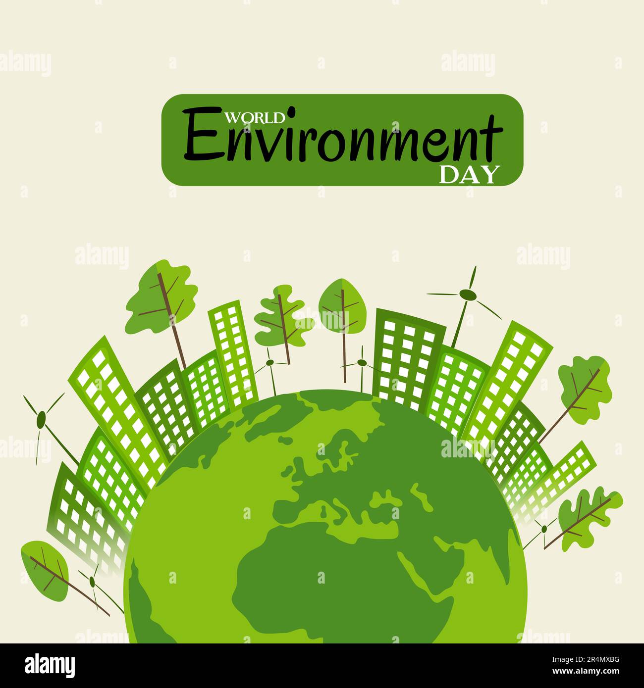 Vector illustration of a Background for World Environment Day Stock ...