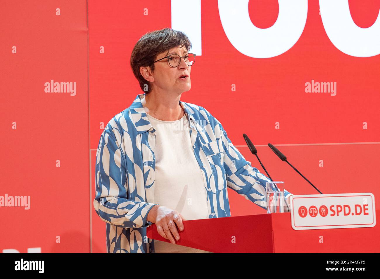 Saskia Esken speaking at the 160 year celebration of the existence of ...