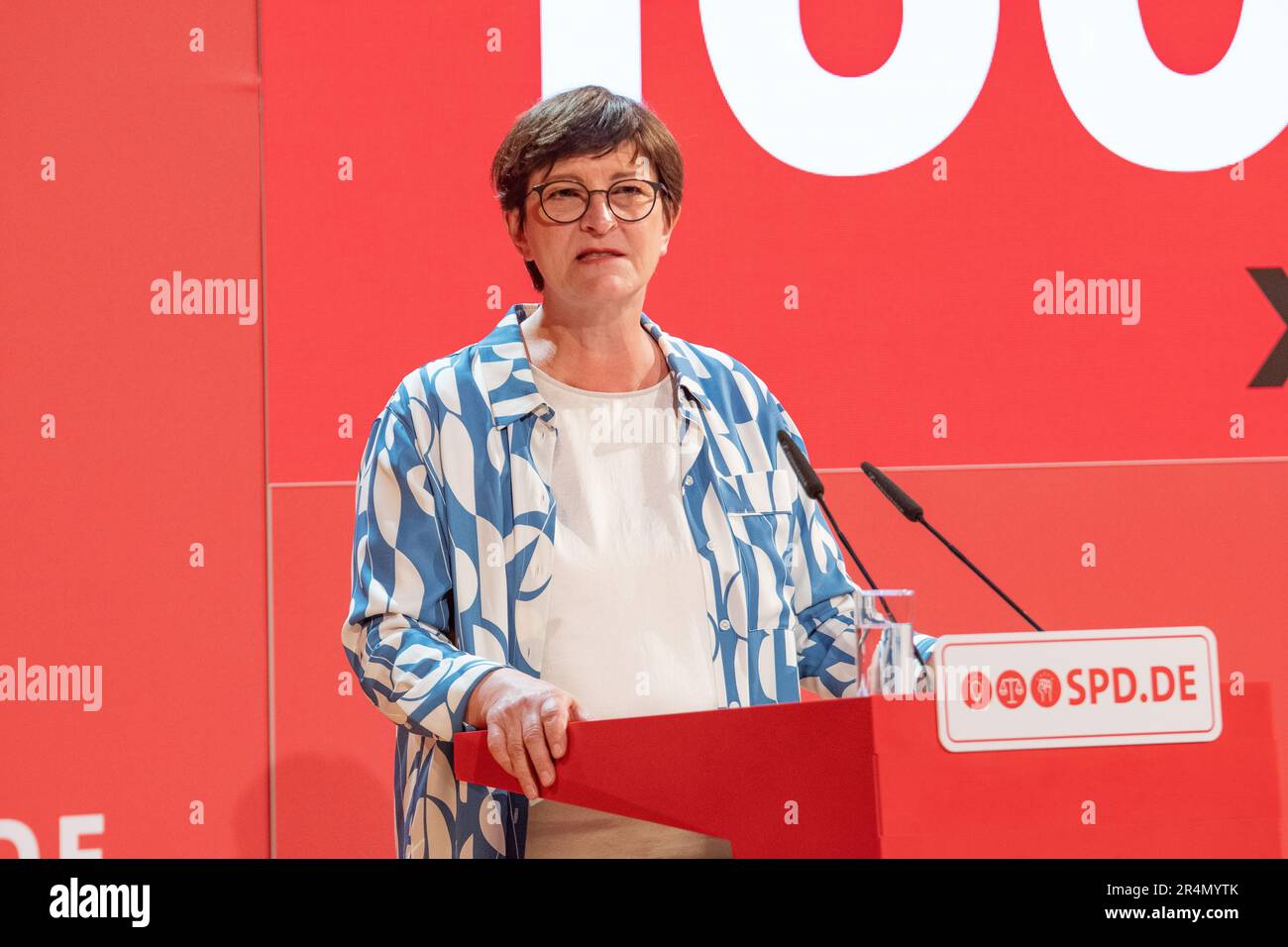 Saskia Esken speaking at the 160 year celebration of the existence of ...
