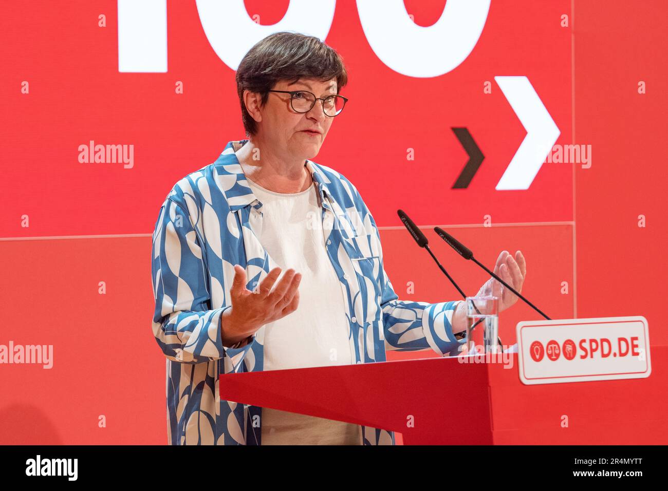 Saskia Esken speaking at the 160 year celebration of the existence of ...
