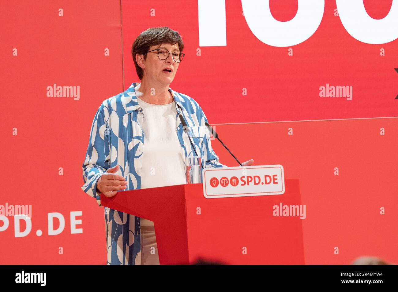 Saskia Esken speaking at the 160 year celebration of the existence of ...