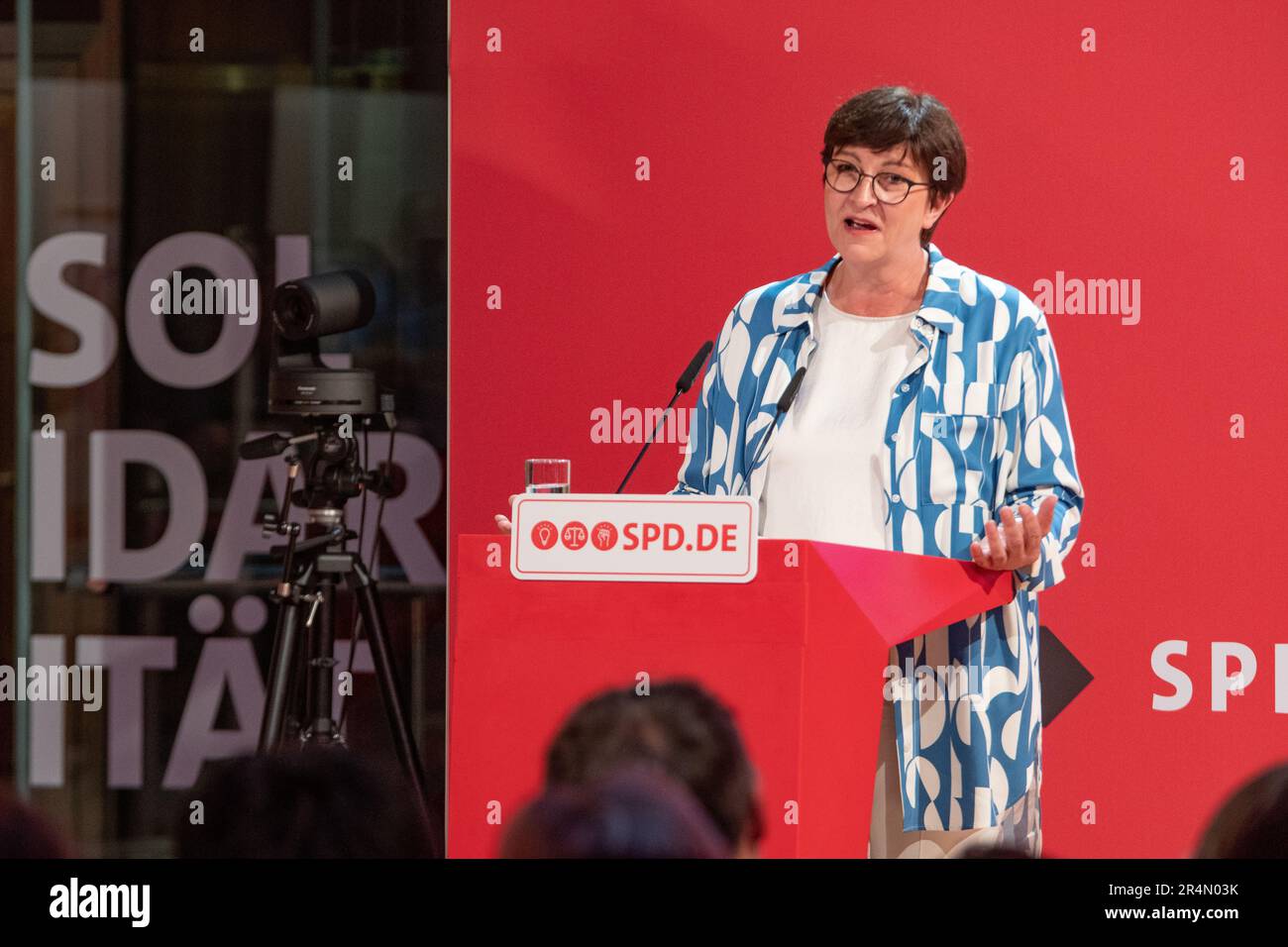 Saskia Esken speaking at the 160 year celebration of the existence of ...