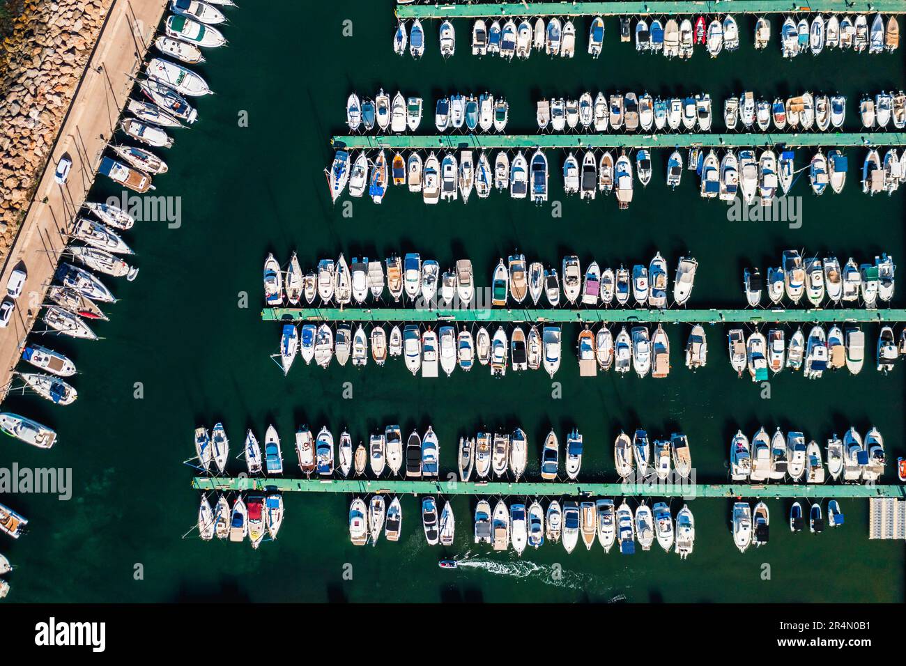Above view on luxury yacht marina Stock Photo - Alamy