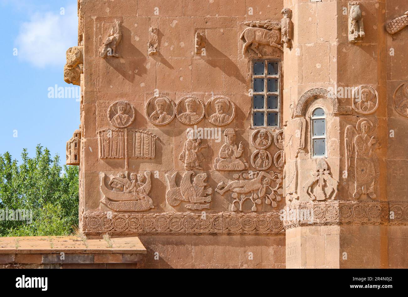 Akdamar Island in Van Lake. The Armenian Cathedral Church of the Holy ...