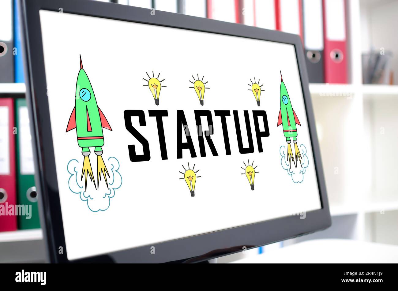 Startup concept shown on a computer screen Stock Photo - Alamy