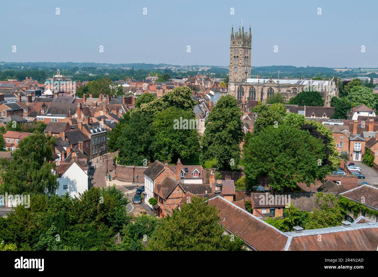 The tower of the Collegiate Church of St. Mary dominates Warwick's ...