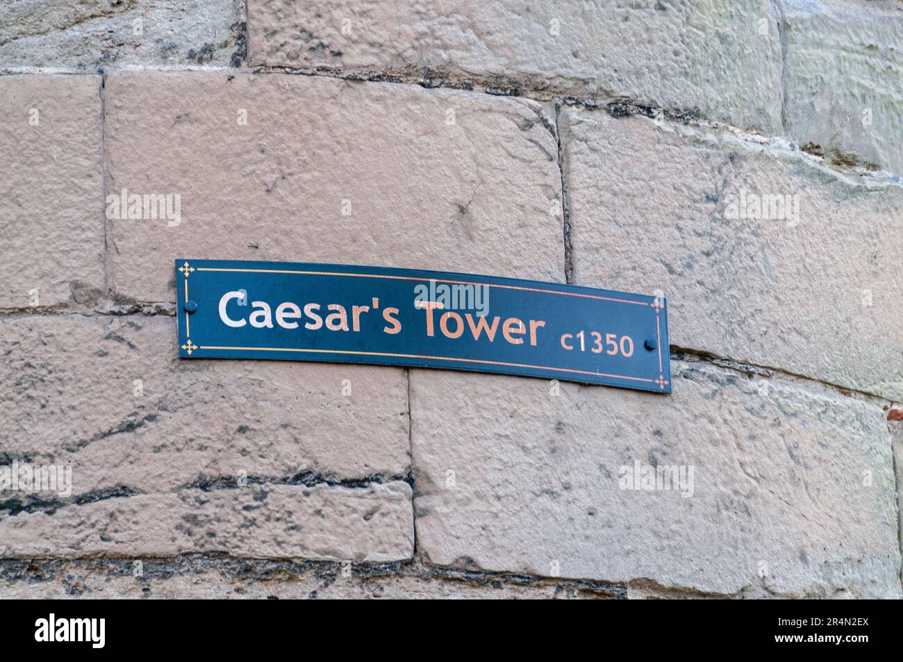 Caesar’s Tower, part of the 12th century built in Warwick Castle, rich ...