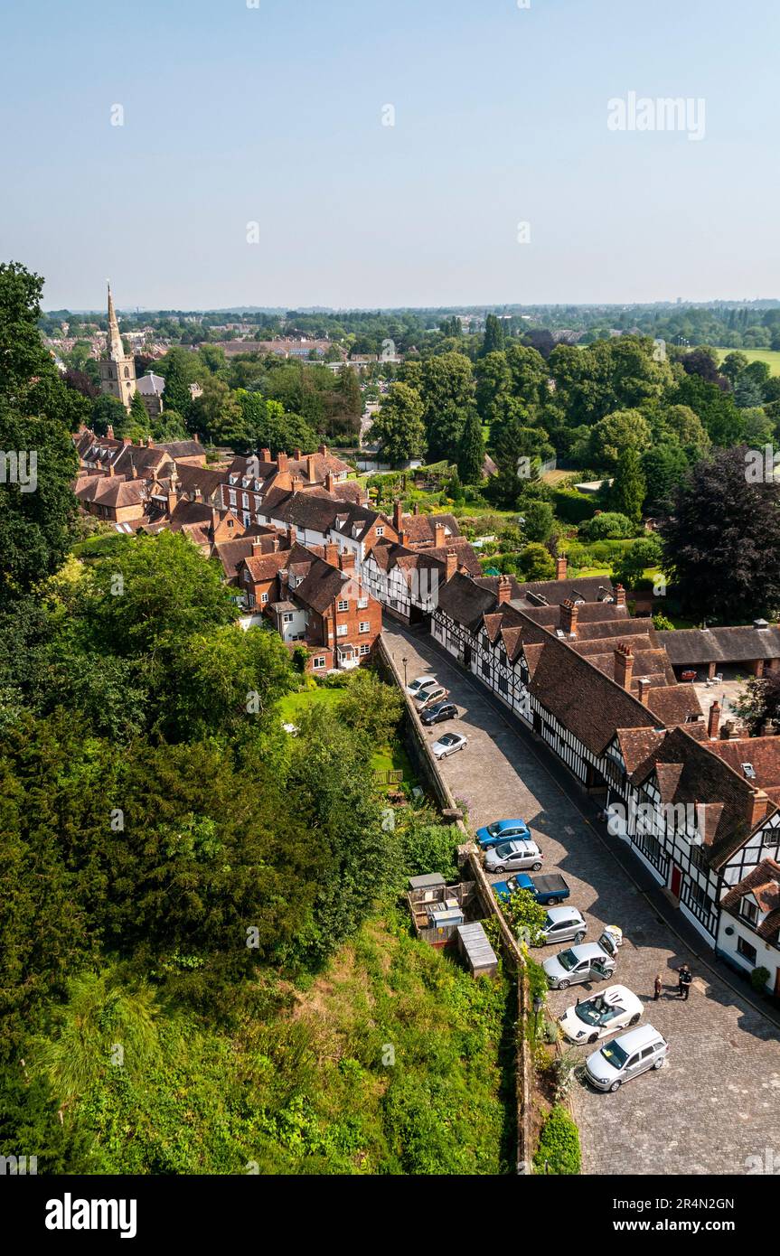 Mill Street with its Tudor-built houses below the high battlements of ...