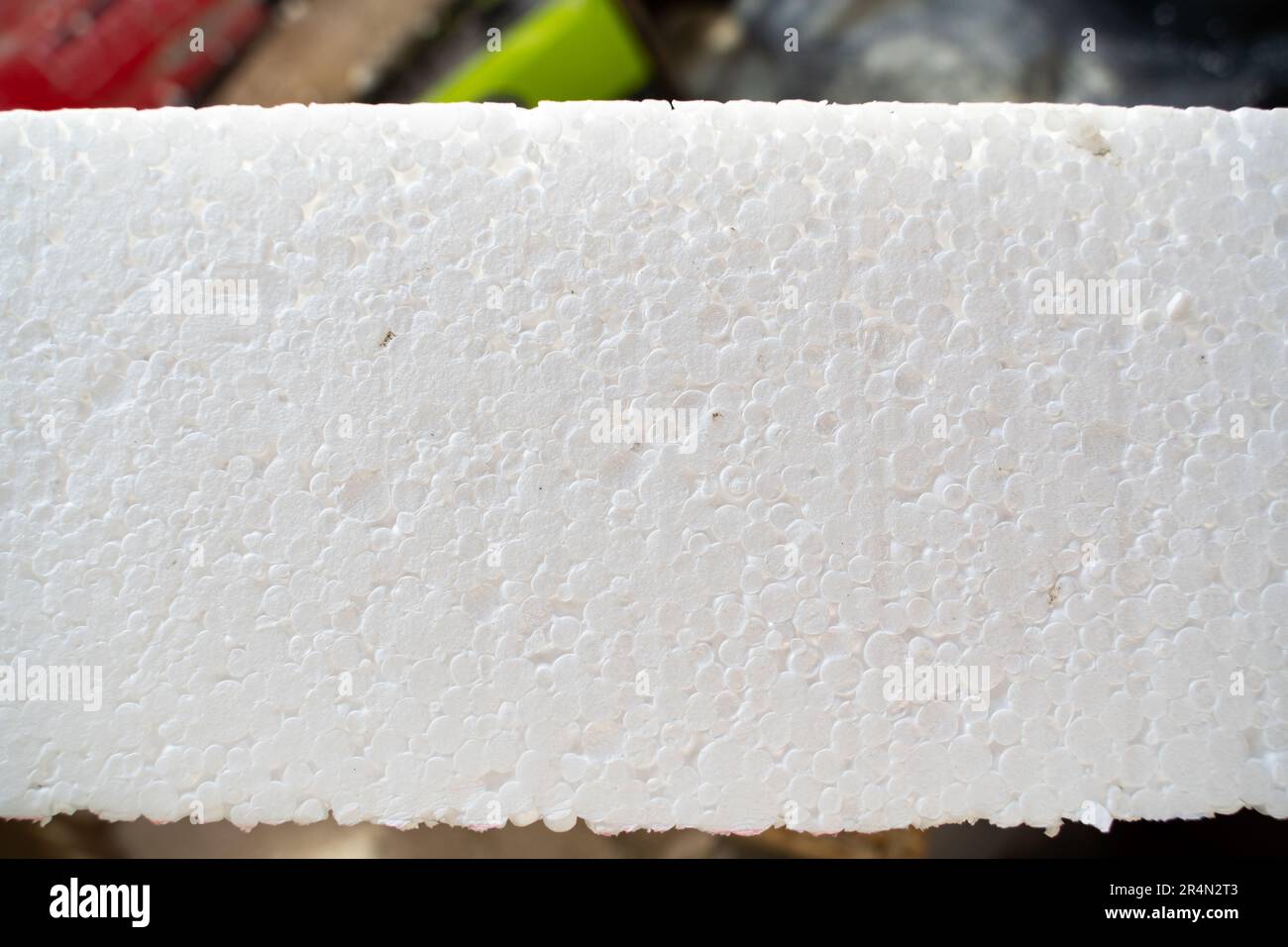Texture of white styrofoam close-up. Universal insulation material made ...