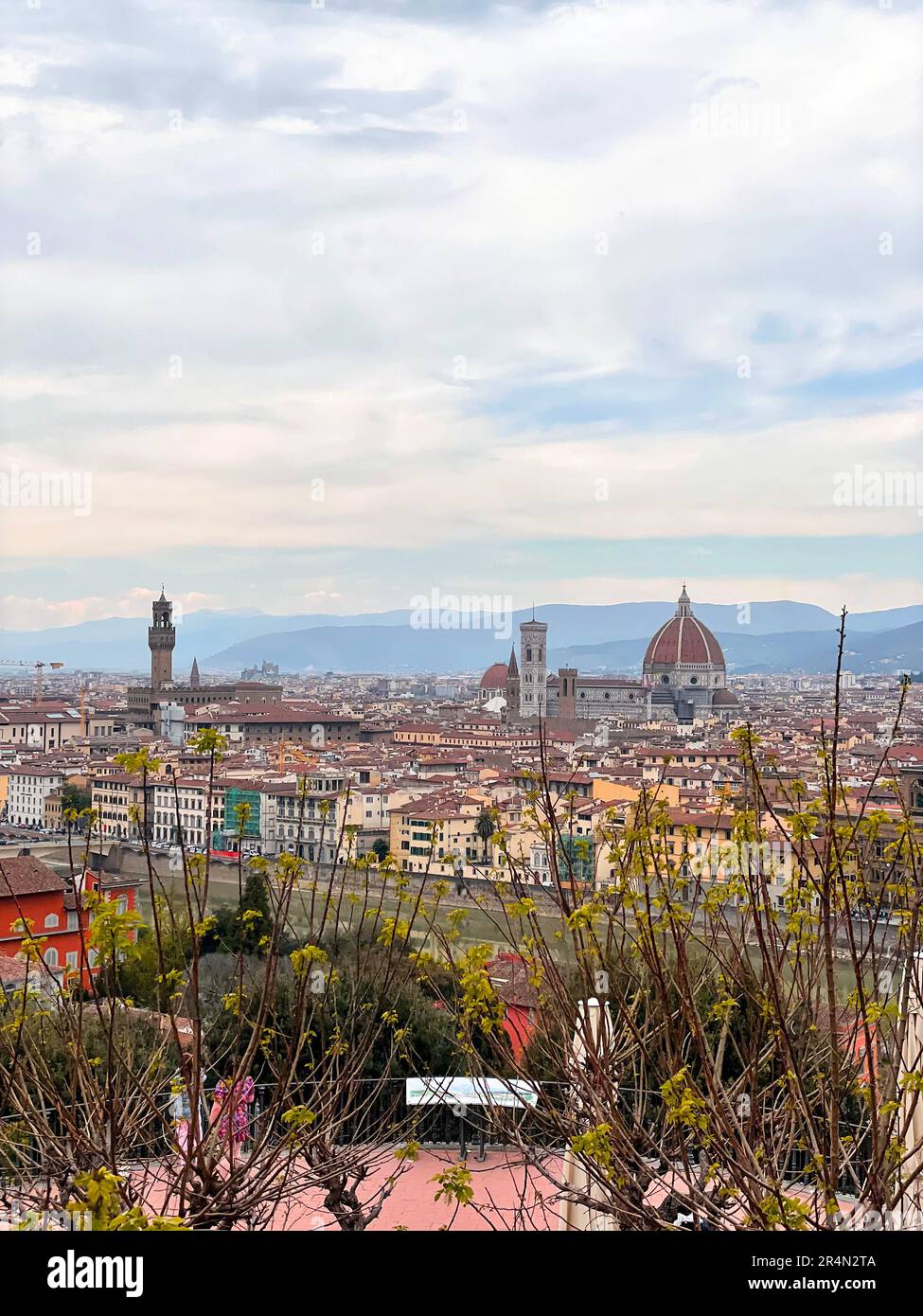 Florence, Italy - April 6, 2022: Panoramic view of Florence city from ...