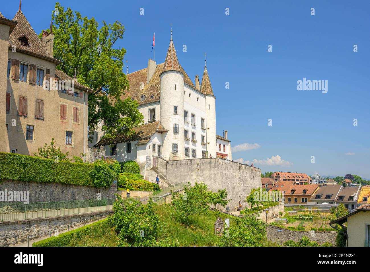 View of the Nyon Castle in Nyon, Switzerland Stock Photo - Alamy