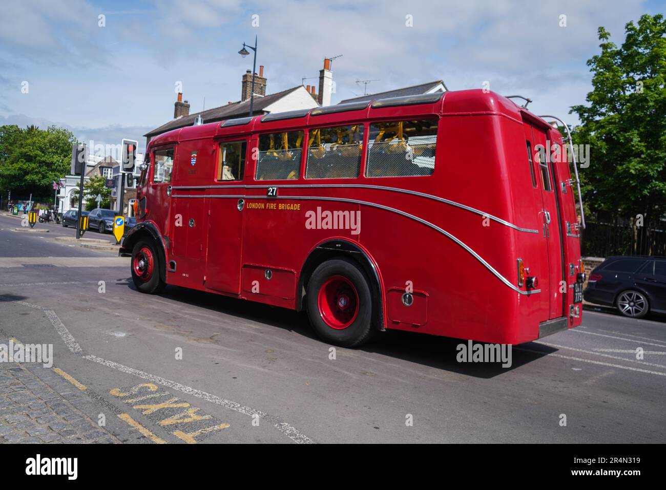 Old fire engine used by the London Fire Brigade Stock Photo - Alamy