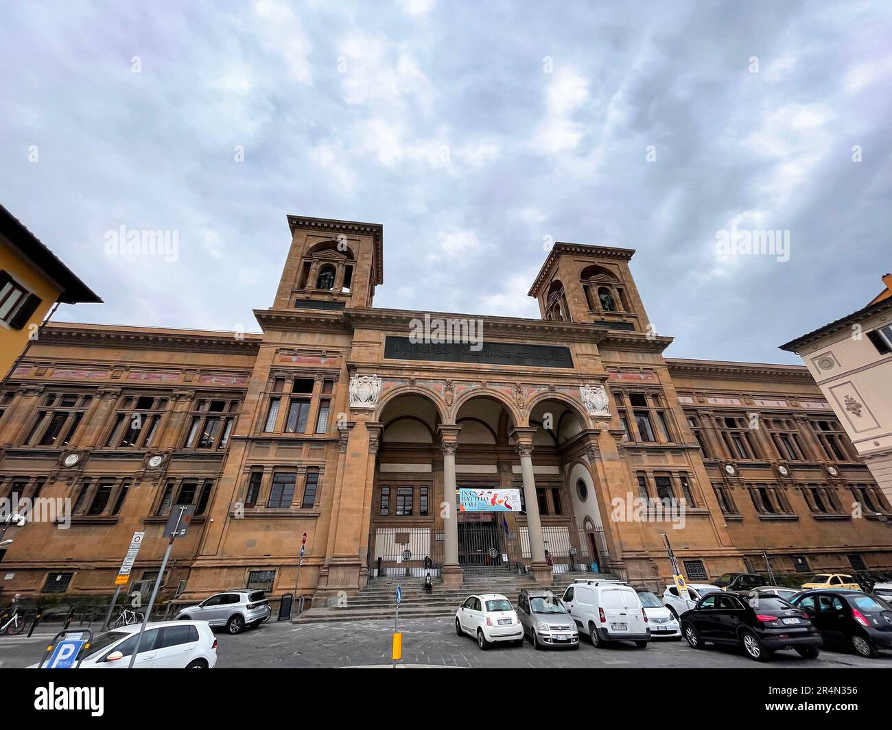 Florence, Italy - April 6, 2022: Exterior view of the Central National ...
