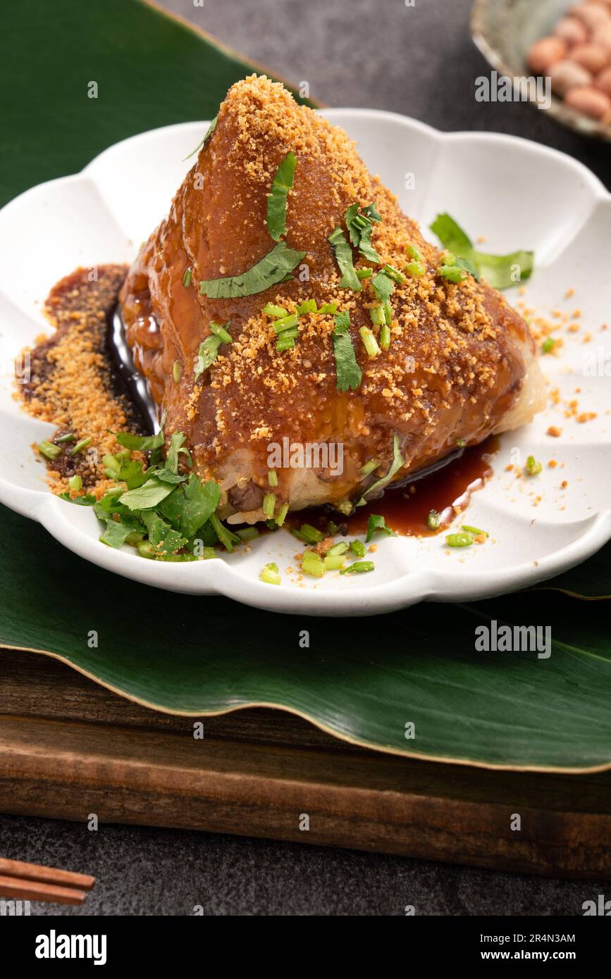 Vegetable zongzi. Vegetarian rice dumpling for traditional Chinese ...