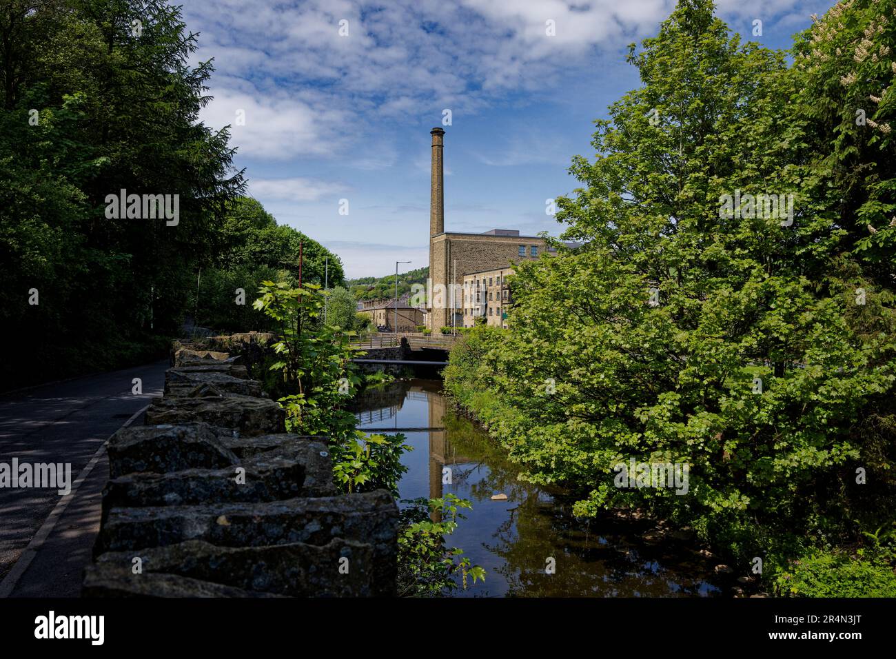 River Irwell through Rawtenstall Town Centre Stock Photo - Alamy