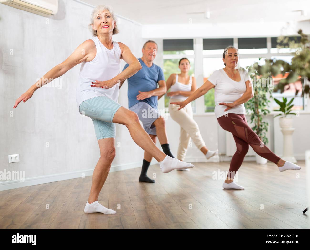 Group of people of different ages dancing in studio Stock Photo - Alamy