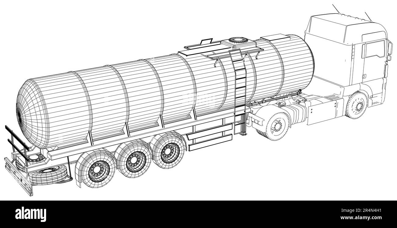 Tanker lorry Black and White Stock Photos & Images - Alamy