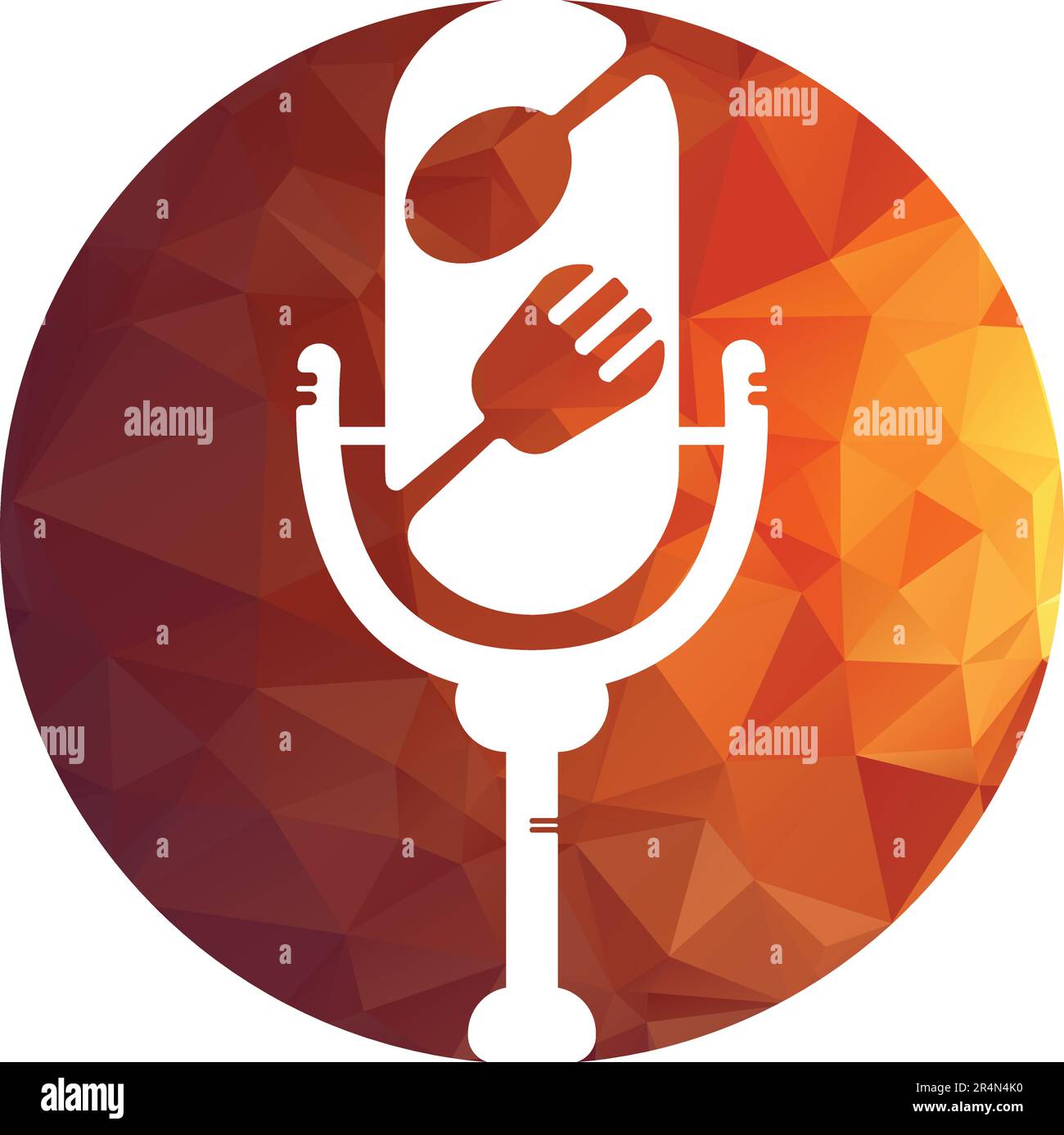Podcast food logo icon designs vector. Food Podcast for sign, mascot or ...
