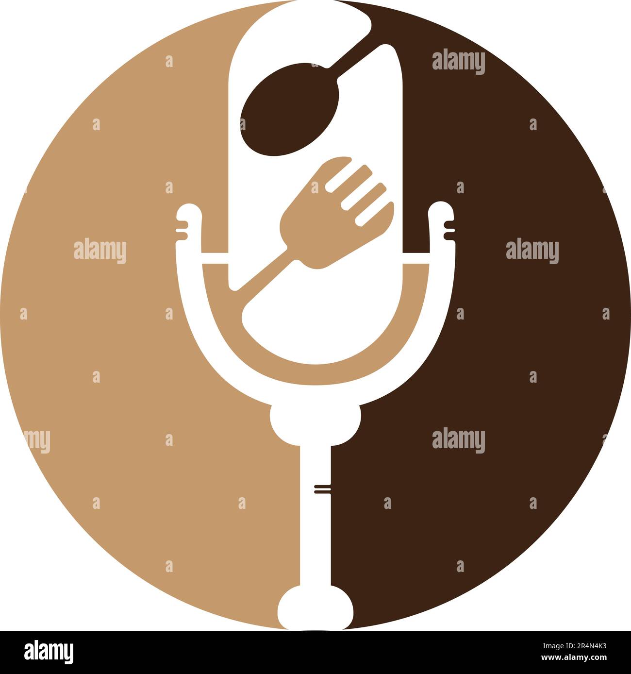 Podcast food logo icon designs vector. Food Podcast for sign, mascot or ...