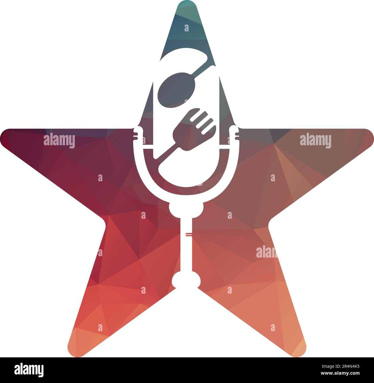 Podcast food logo icon designs vector. Food Podcast for sign, mascot or ...