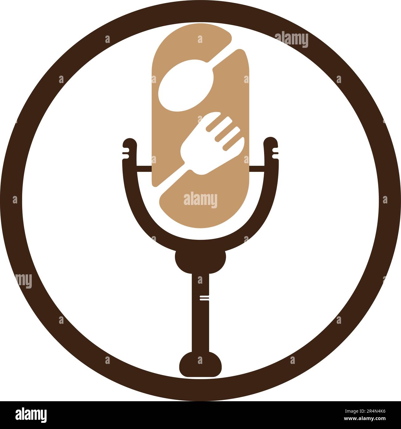 Podcast food logo icon designs vector. Food Podcast for sign, mascot or ...