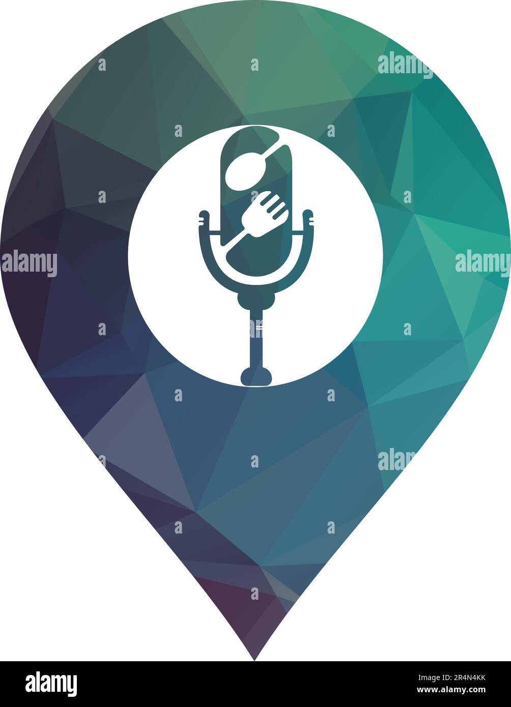 Podcast food logo icon designs vector. Food Podcast for sign, mascot or ...
