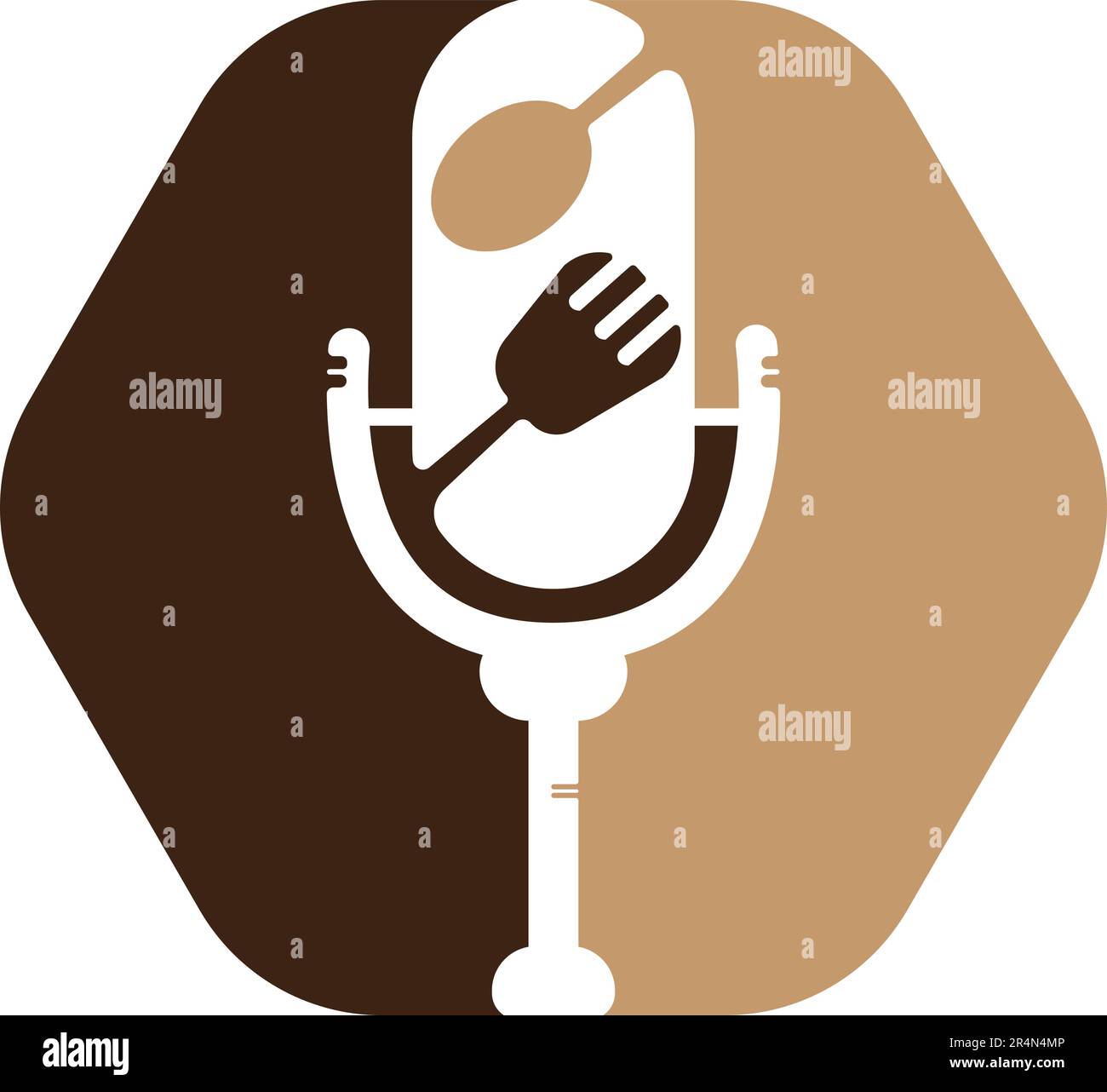 Podcast food logo icon designs vector. Food Podcast for sign, mascot or ...