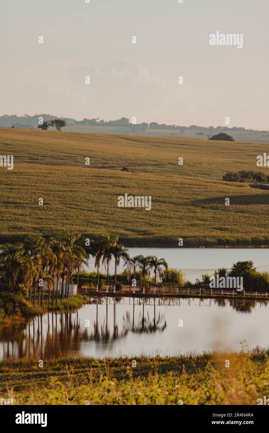 landscape of lakes in the countryside Stock Photo - Alamy
