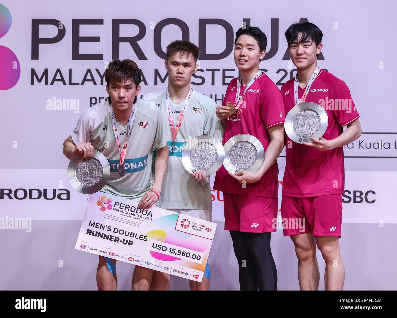 Kuala Lumpur, Malaysia. 29th May, 2023. (L-R) Man Wei Chong and Kai Wun Tee of Malaysia, Seo ...